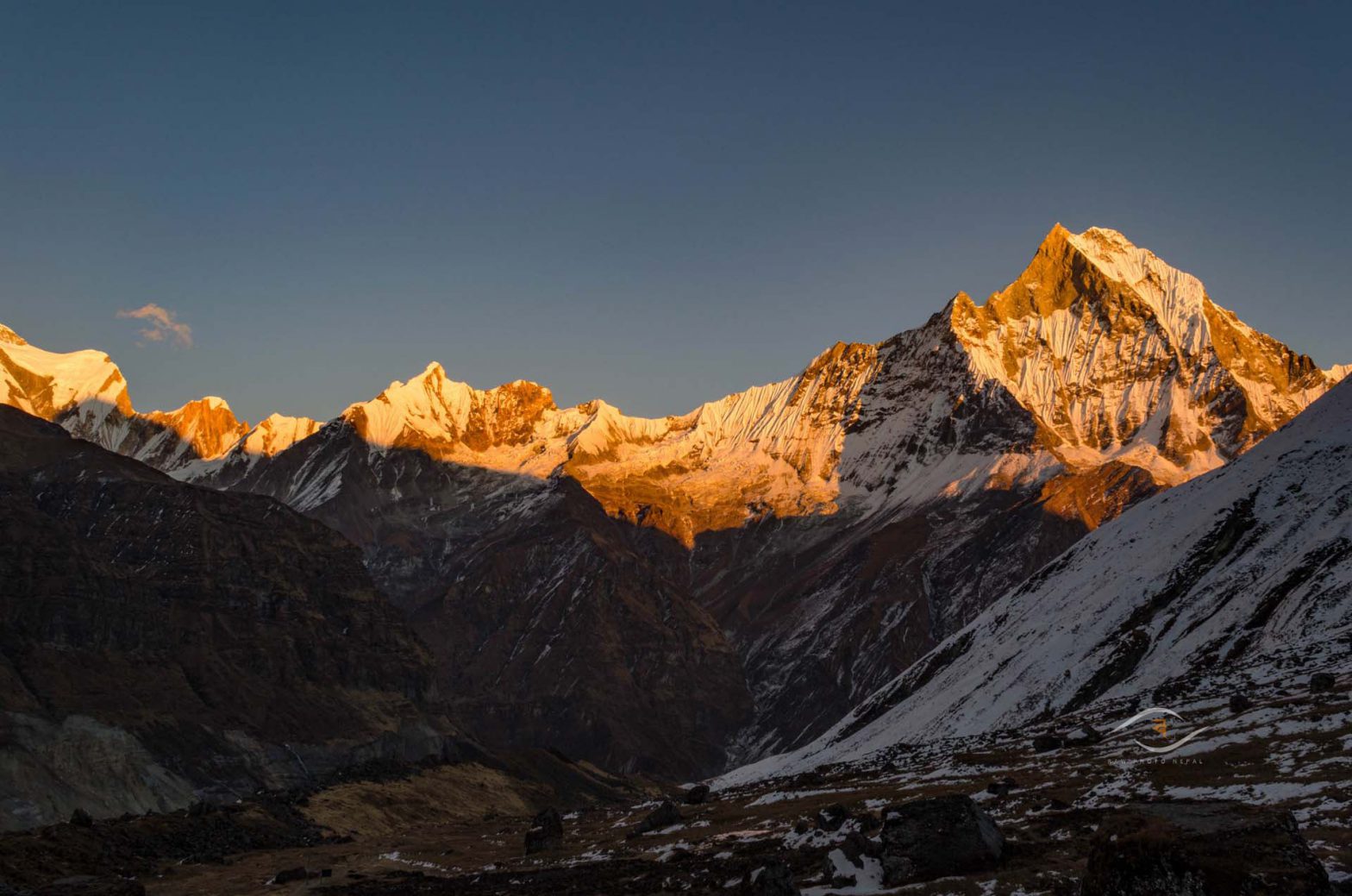 Machhapuchhre Golden Hour - Raw Photo Nepal